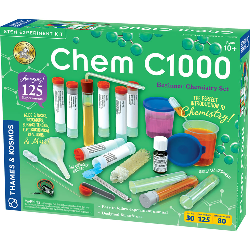 CHEM C1000 Beginner Chemistry Set with Lab Tools & Experiments – Thames ...