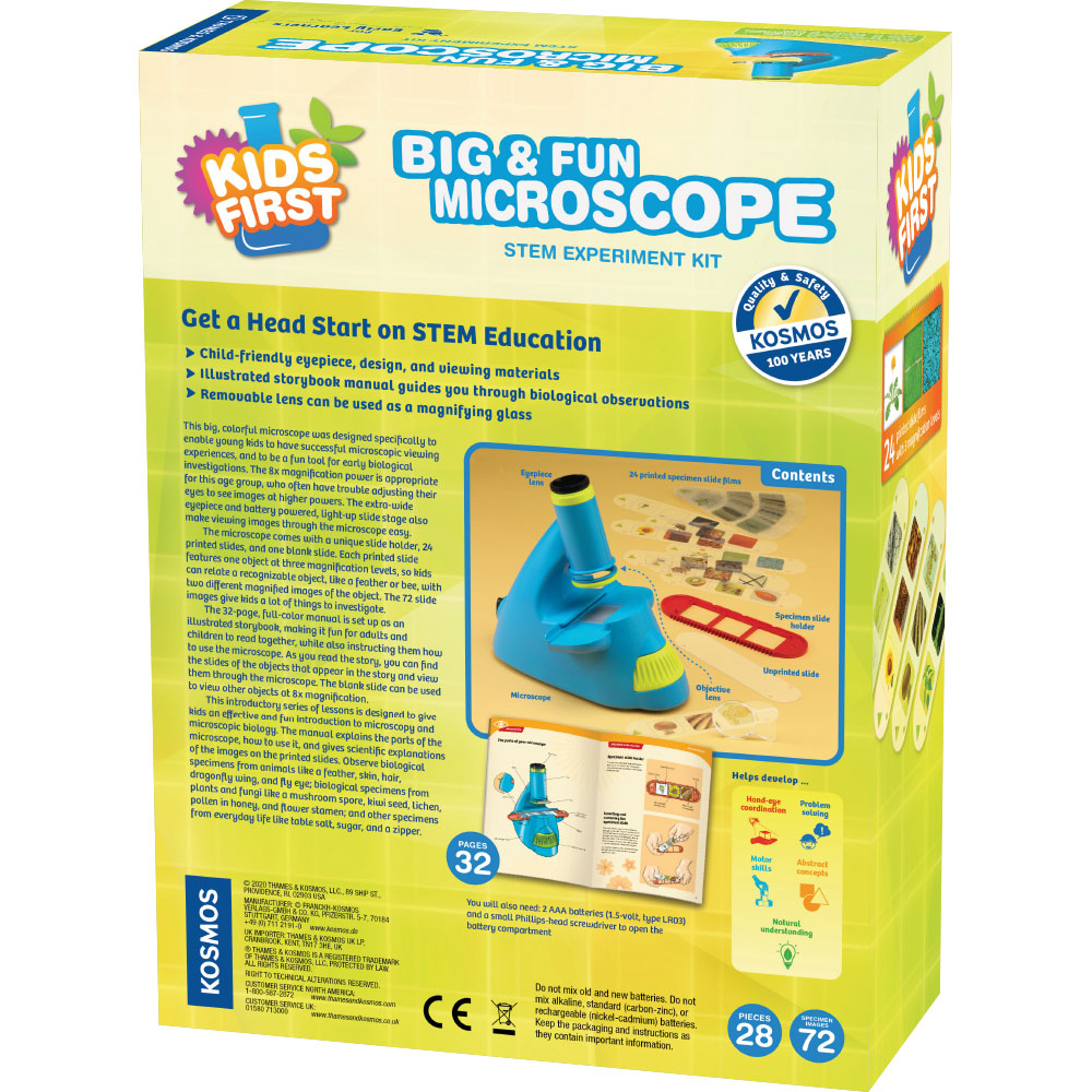 Kids First Big & Fun Microscope STEM Kit for Early Learners – Thames ...