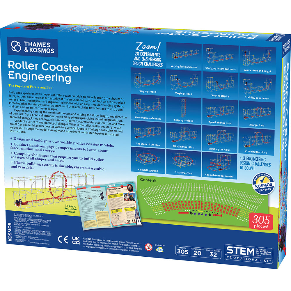 Roller Coaster Engineering STEM Experiment & Model Building Kit ...